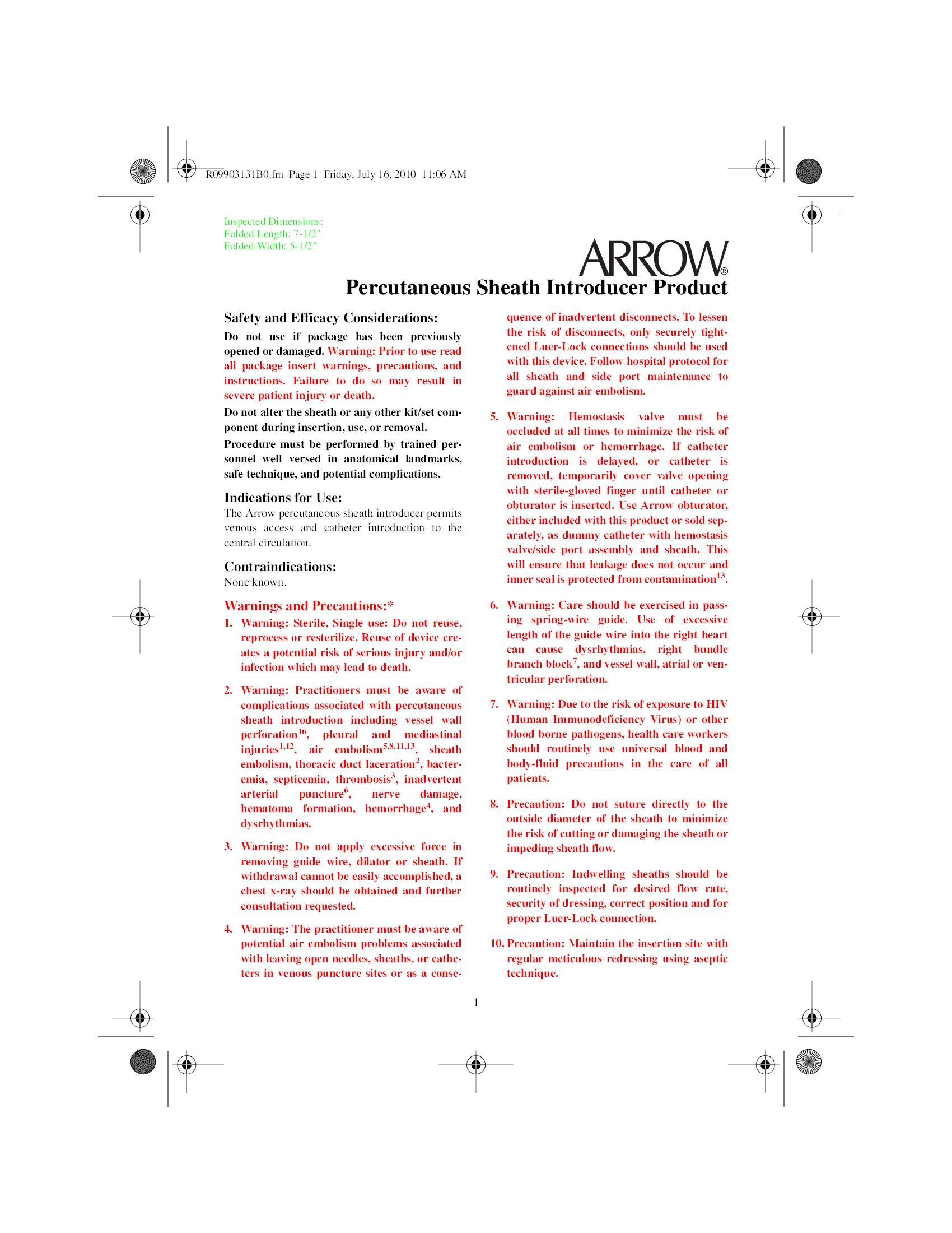 SI-09880-LF - Teleflex Incorporated - Vascular Access Product Catalog