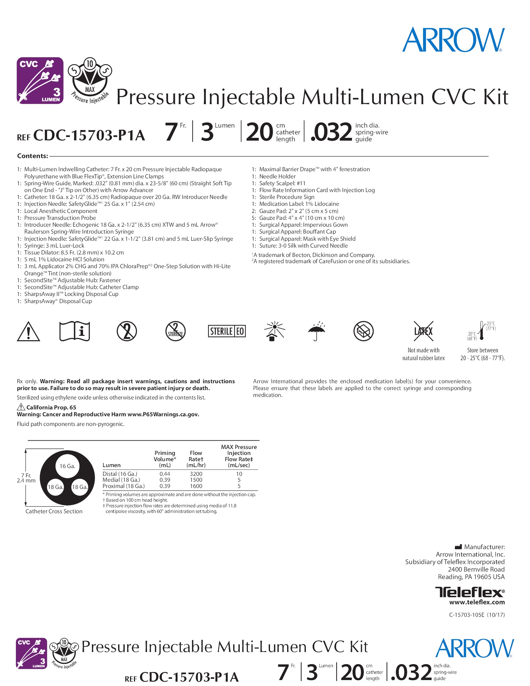 CDC-15703-P1A - Teleflex Incorporated - Vascular Access Product Catalog