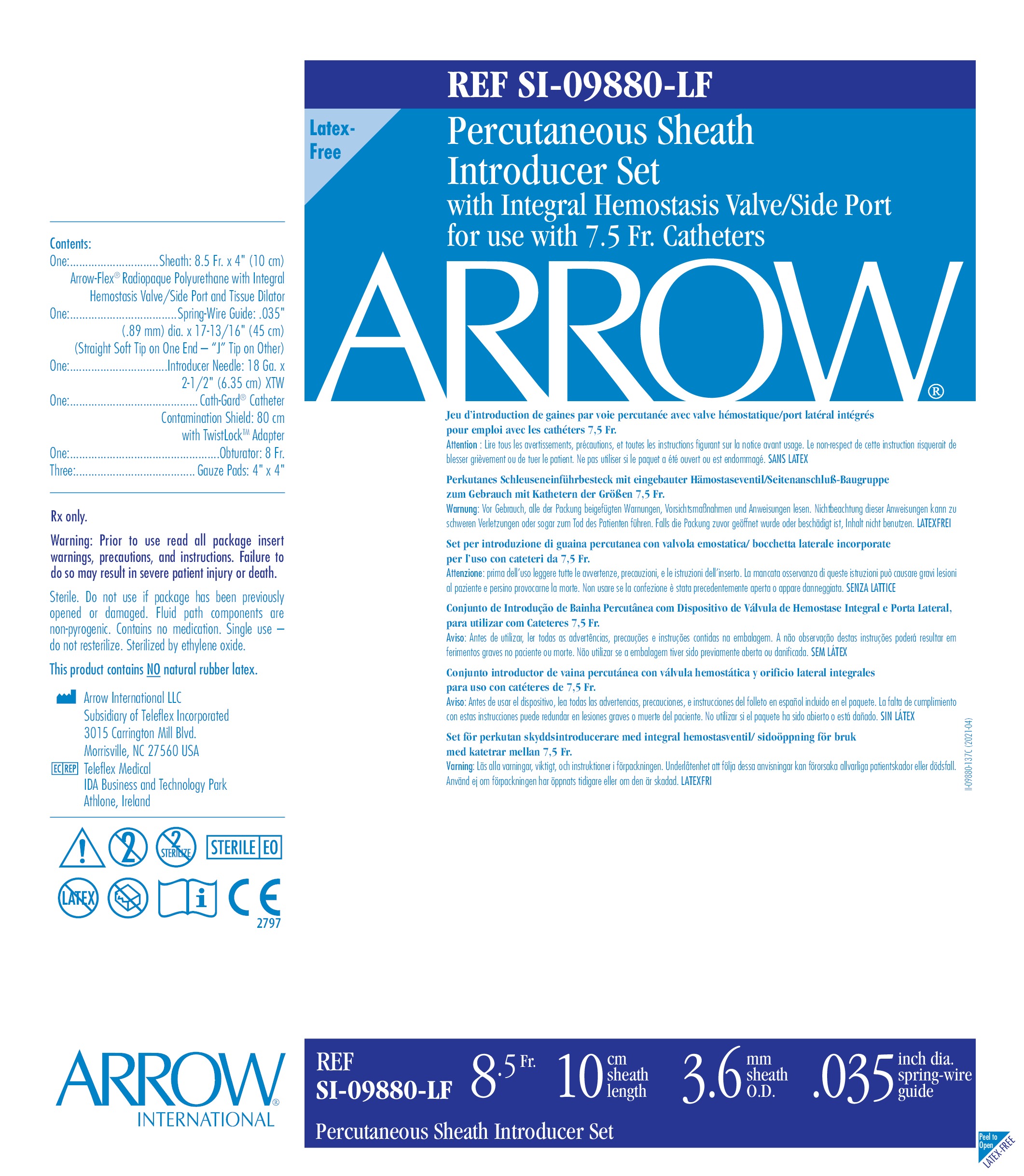 SI-09880-LF - Teleflex Incorporated - Vascular Access Product Catalog