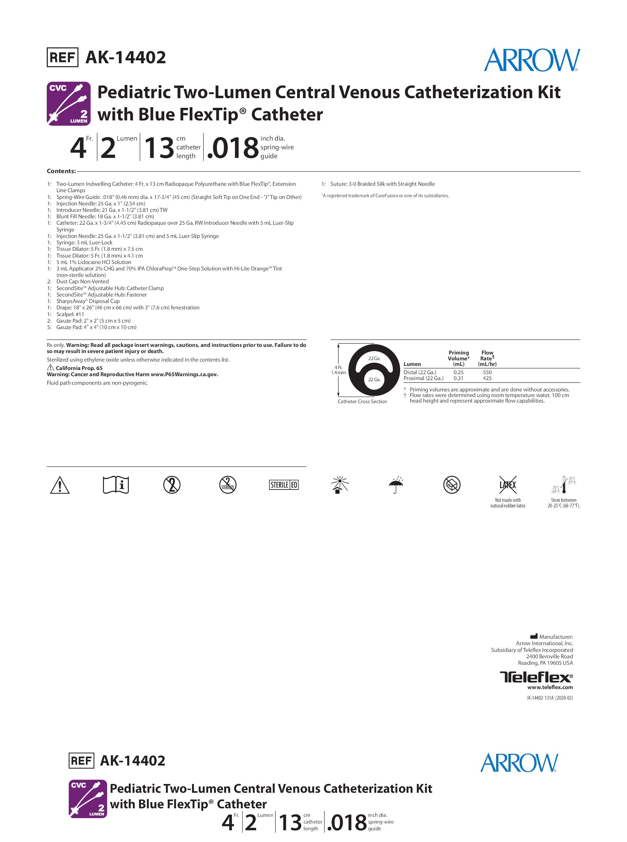 AK-14402 - Teleflex Incorporated - Vascular Access Product Catalog