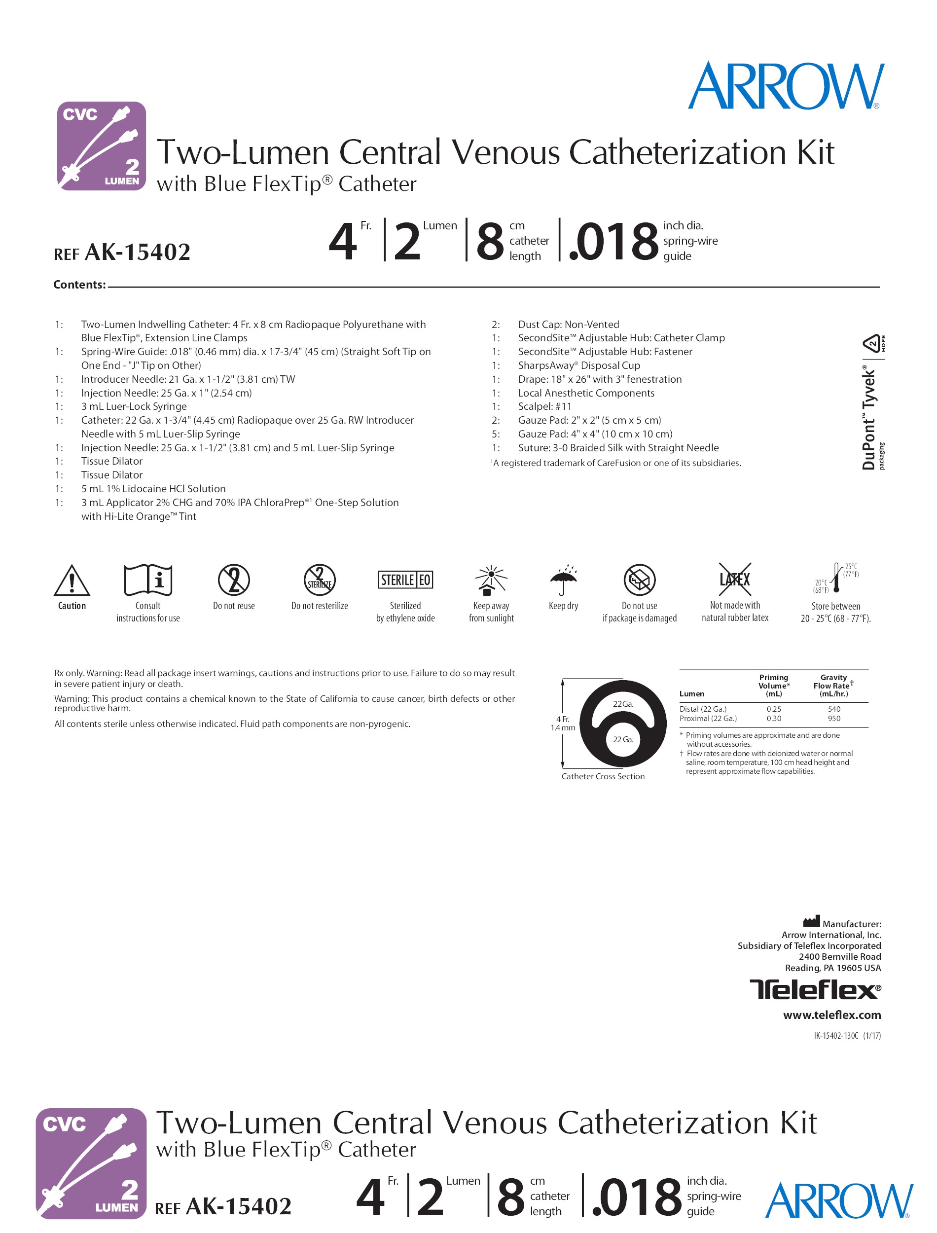 AK-15402 - Teleflex Incorporated - Vascular Access Product Catalog