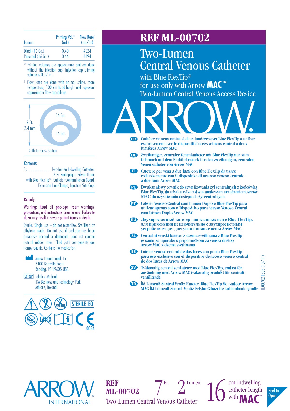 ML-00702 - Teleflex Incorporated - Vascular Access Product Catalog