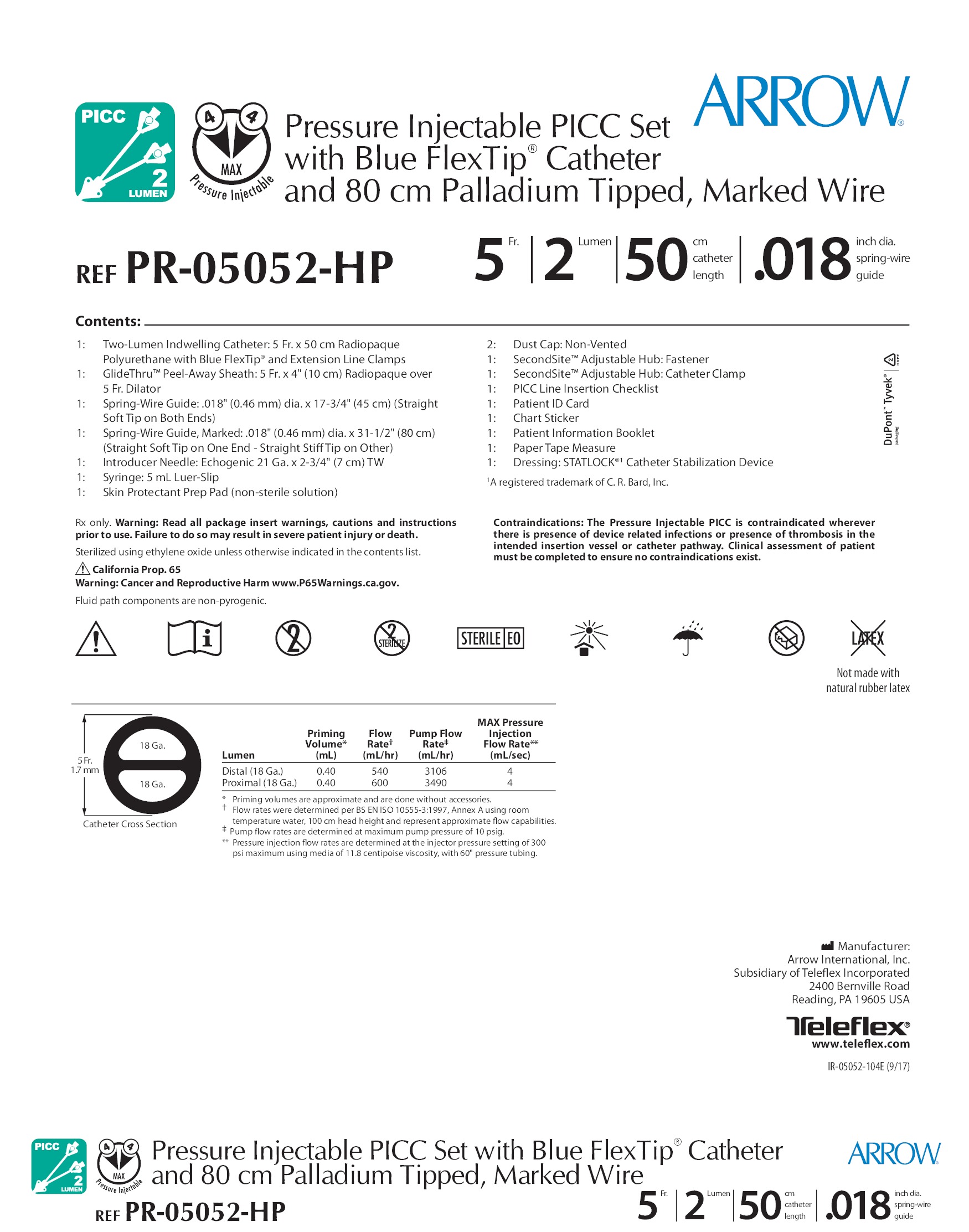 PR-05052-HP - Teleflex Incorporated - Vascular Access Product Catalog