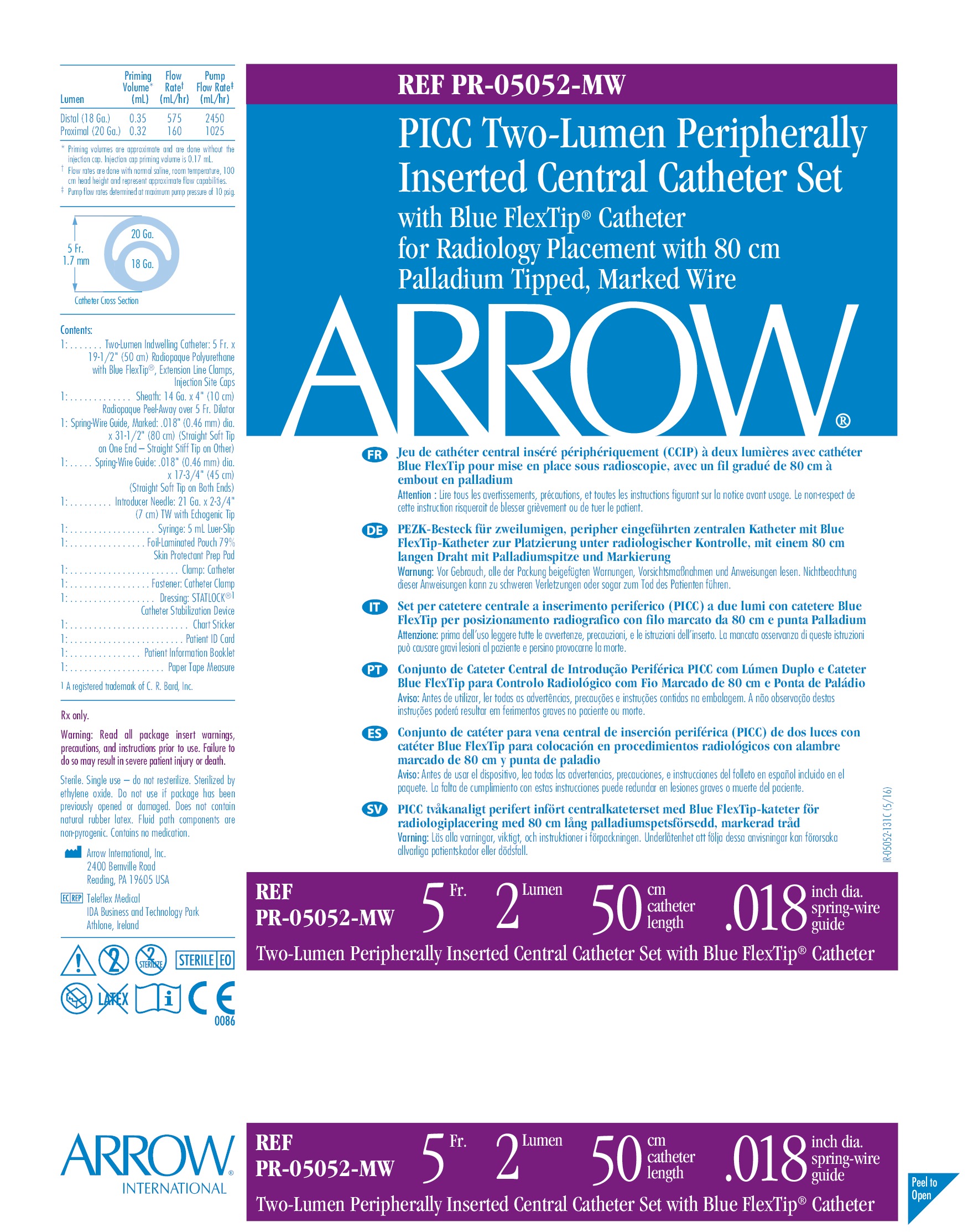 PR-05052-MW - Teleflex Incorporated - Vascular Access Product Catalog