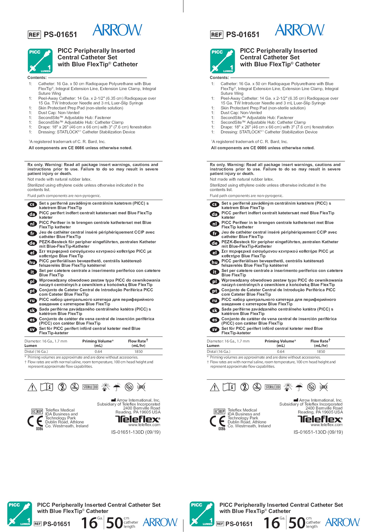 PS-01651 - Teleflex Incorporated - Vascular Access Product Catalog
