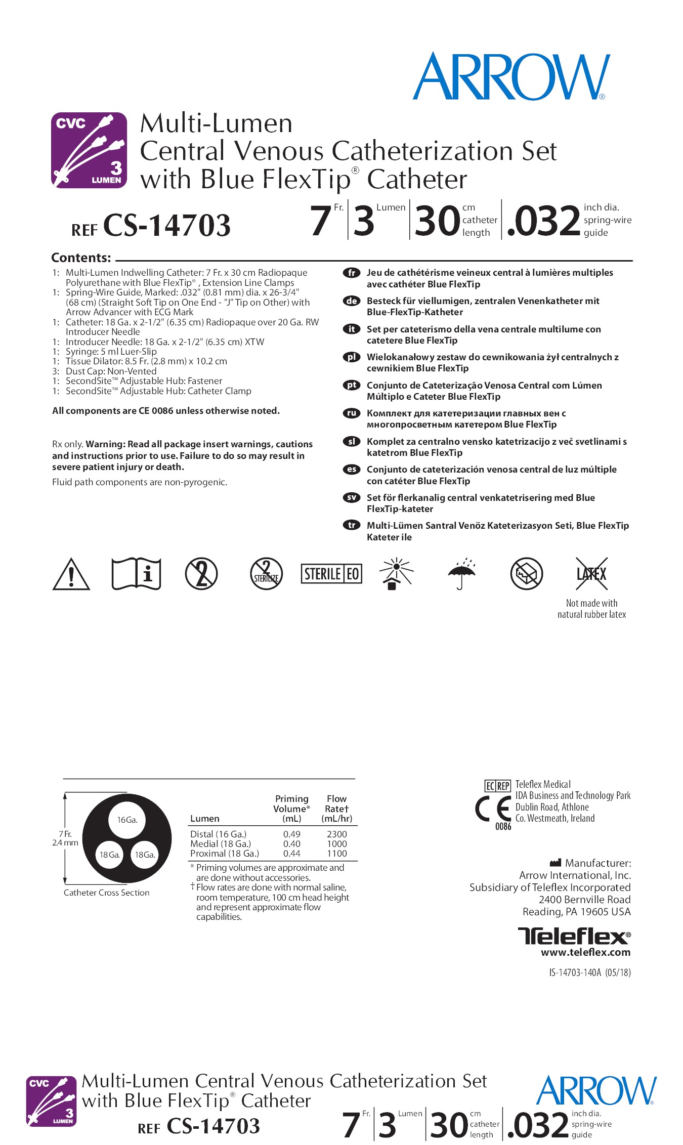 CS-14703 - Teleflex Incorporated - Vascular Access Product Catalog