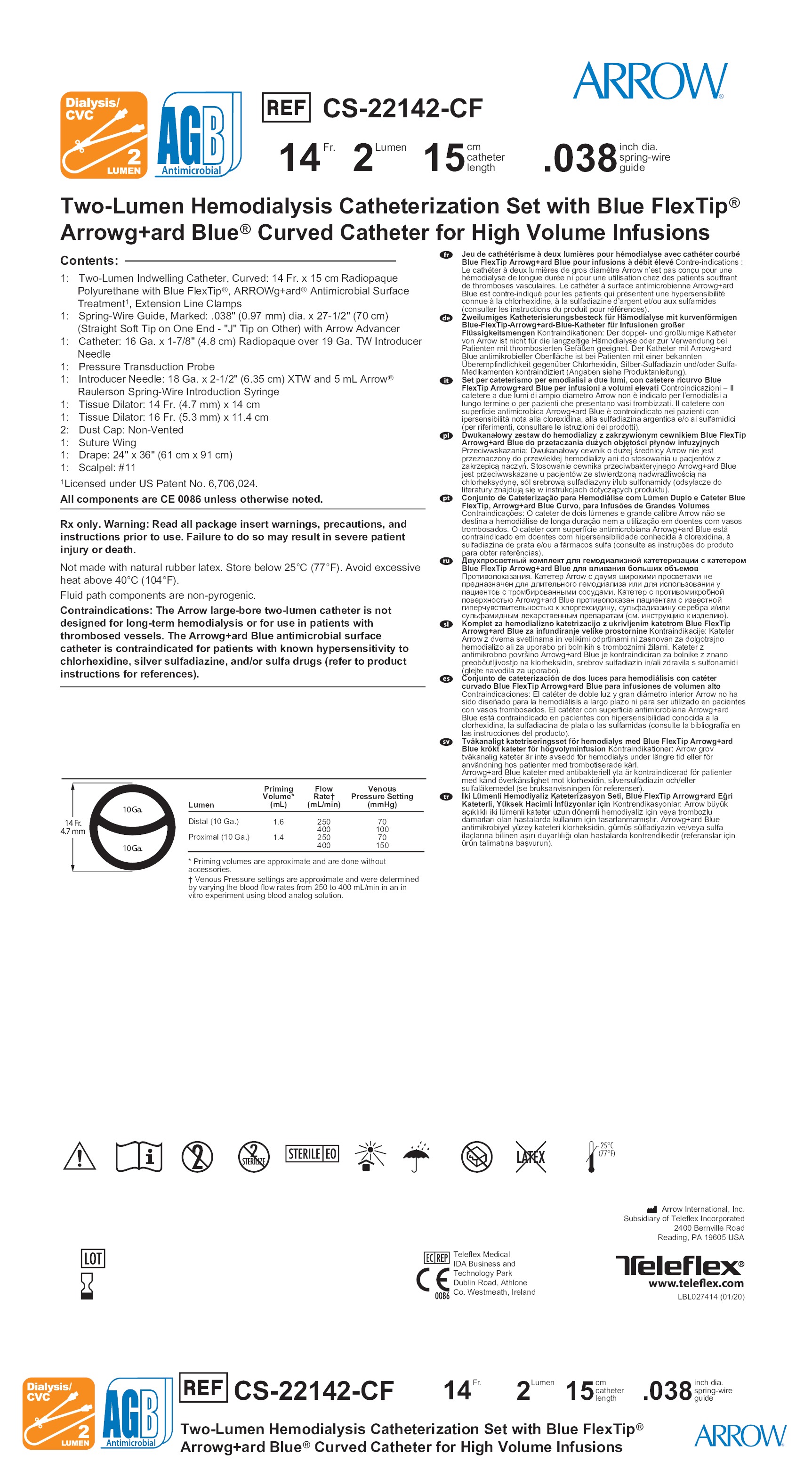 CS-22142-CF - Teleflex Incorporated - Vascular Access Product Catalog
