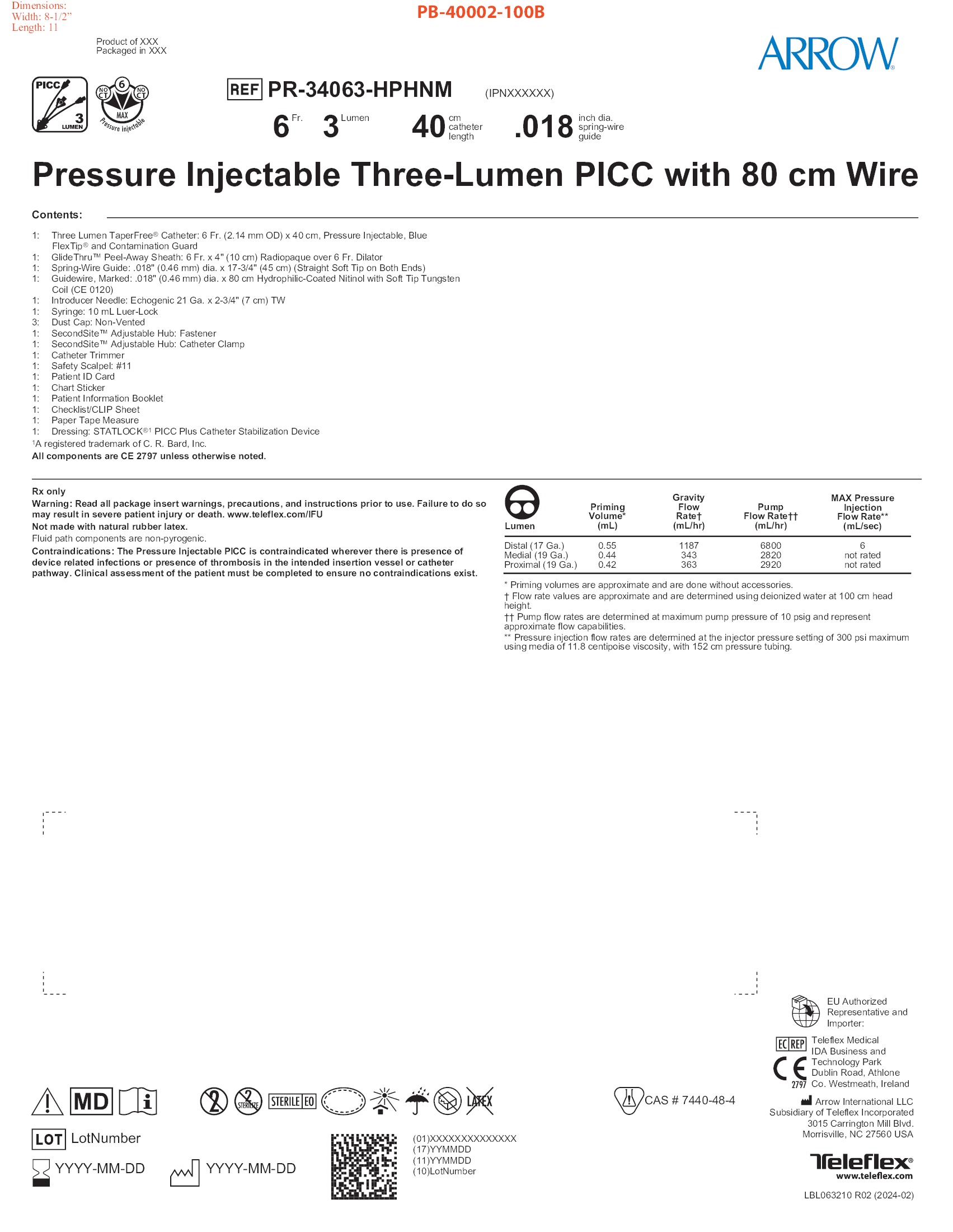 PR-34063-HPHNM - Teleflex Incorporated - Vascular Access Product Catalog