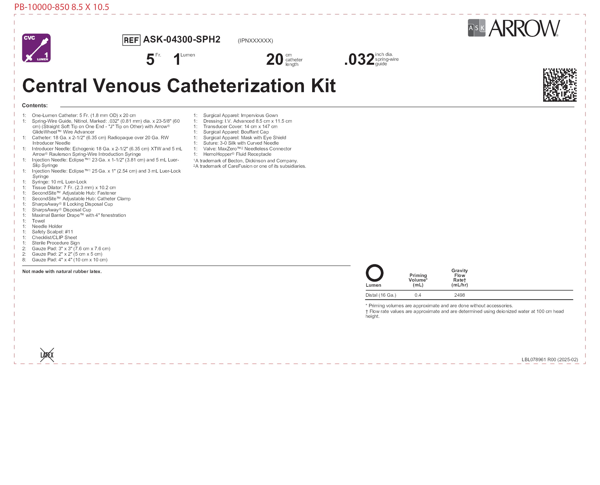 ASK-04300-SPH2 - Teleflex Incorporated - Vascular Access Product Catalog