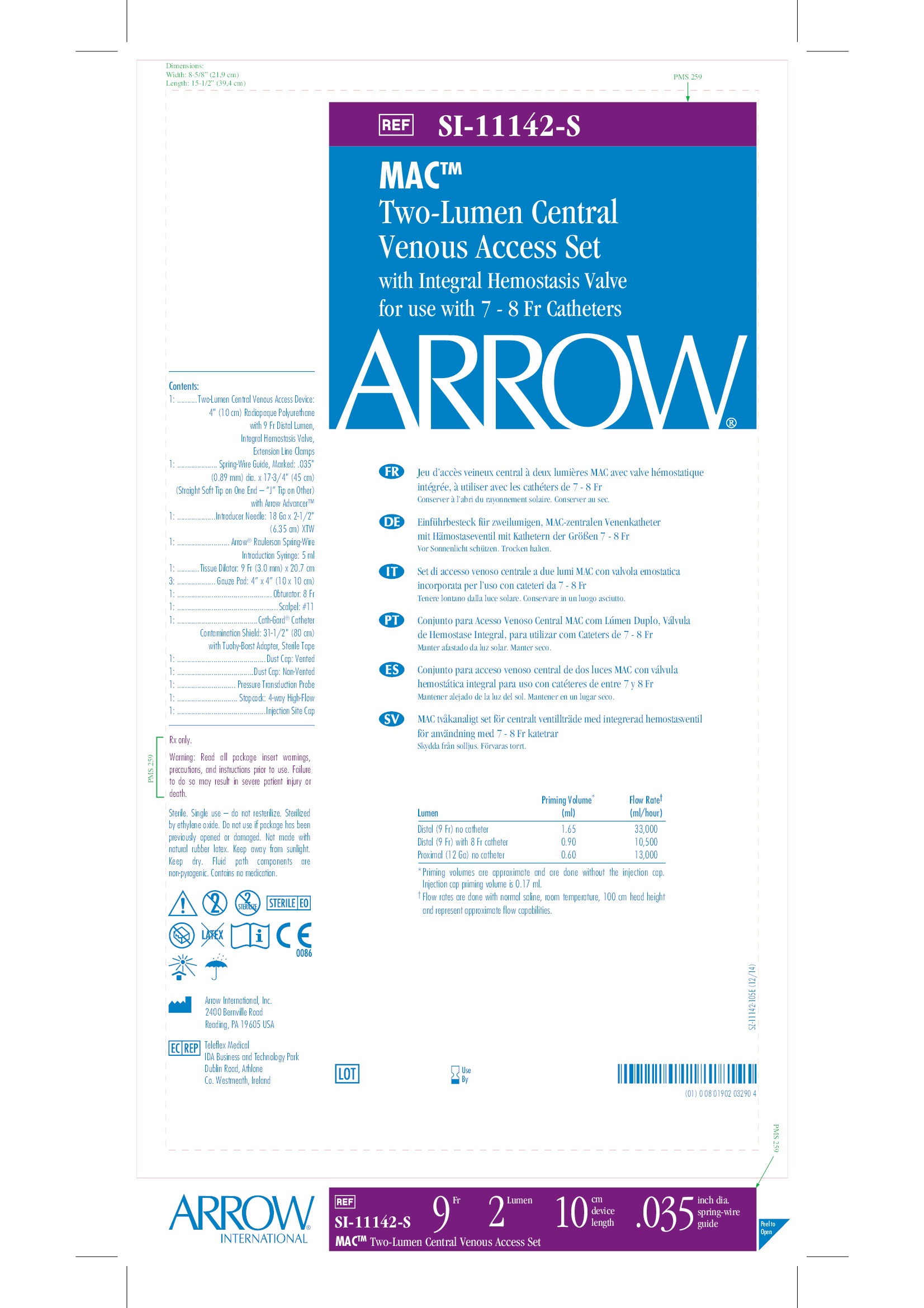 SI-11142-S - Teleflex Incorporated - Vascular Access Product Catalog