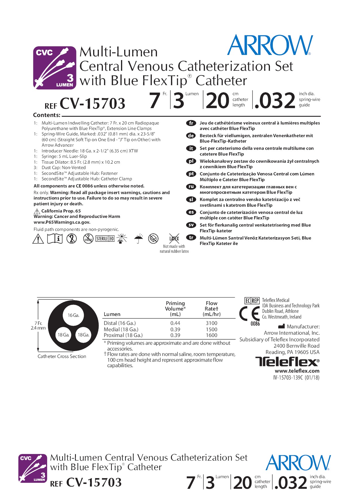 CV-15703 - Teleflex Incorporated - Vascular Access Product Catalog