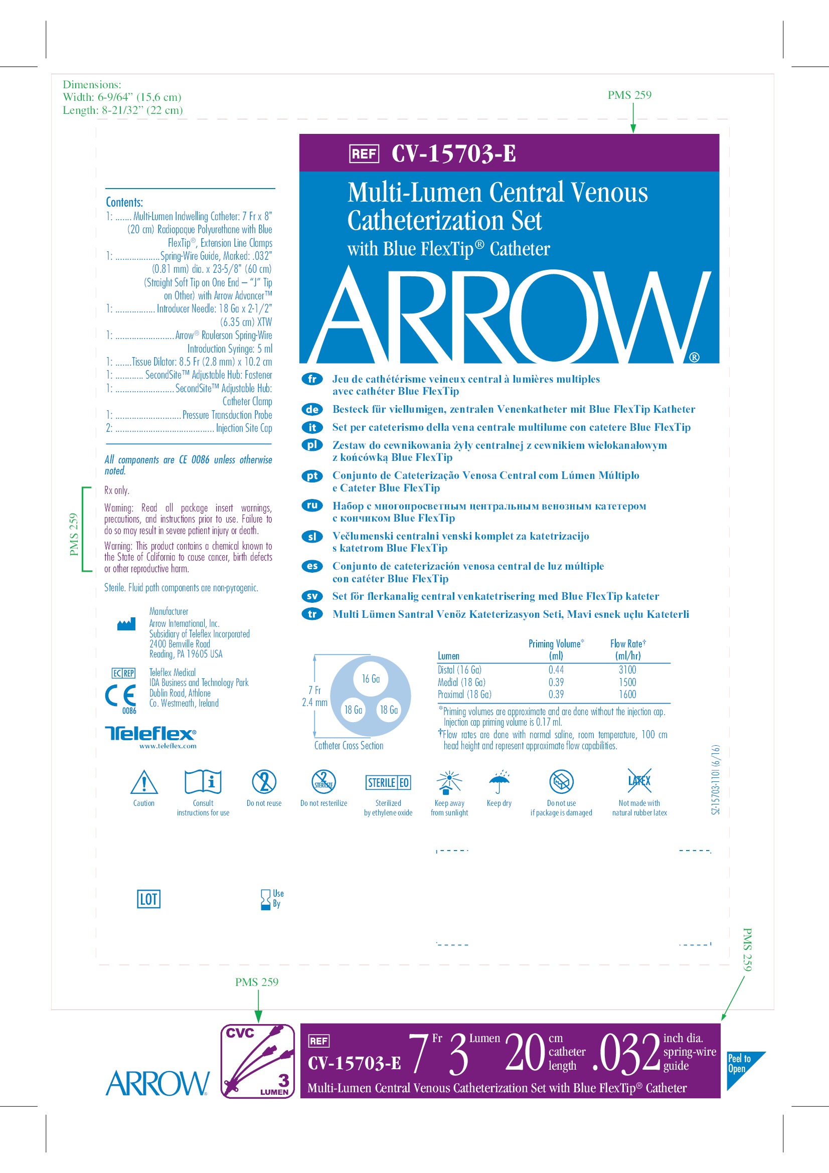 CV-15703-E - Teleflex Incorporated - Vascular Access Product Catalog